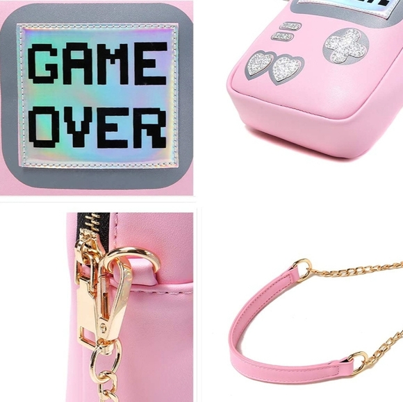 Bags | Game Over Pink Bag Gamer Girl Purse | Poshmark